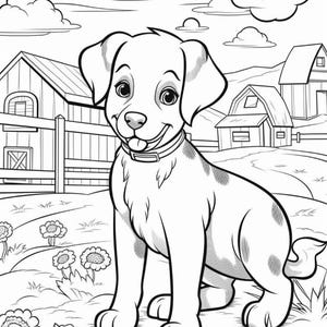 Cute Farm Animals - #81-85 - Coloring Pages (5 Pages) - Etsy