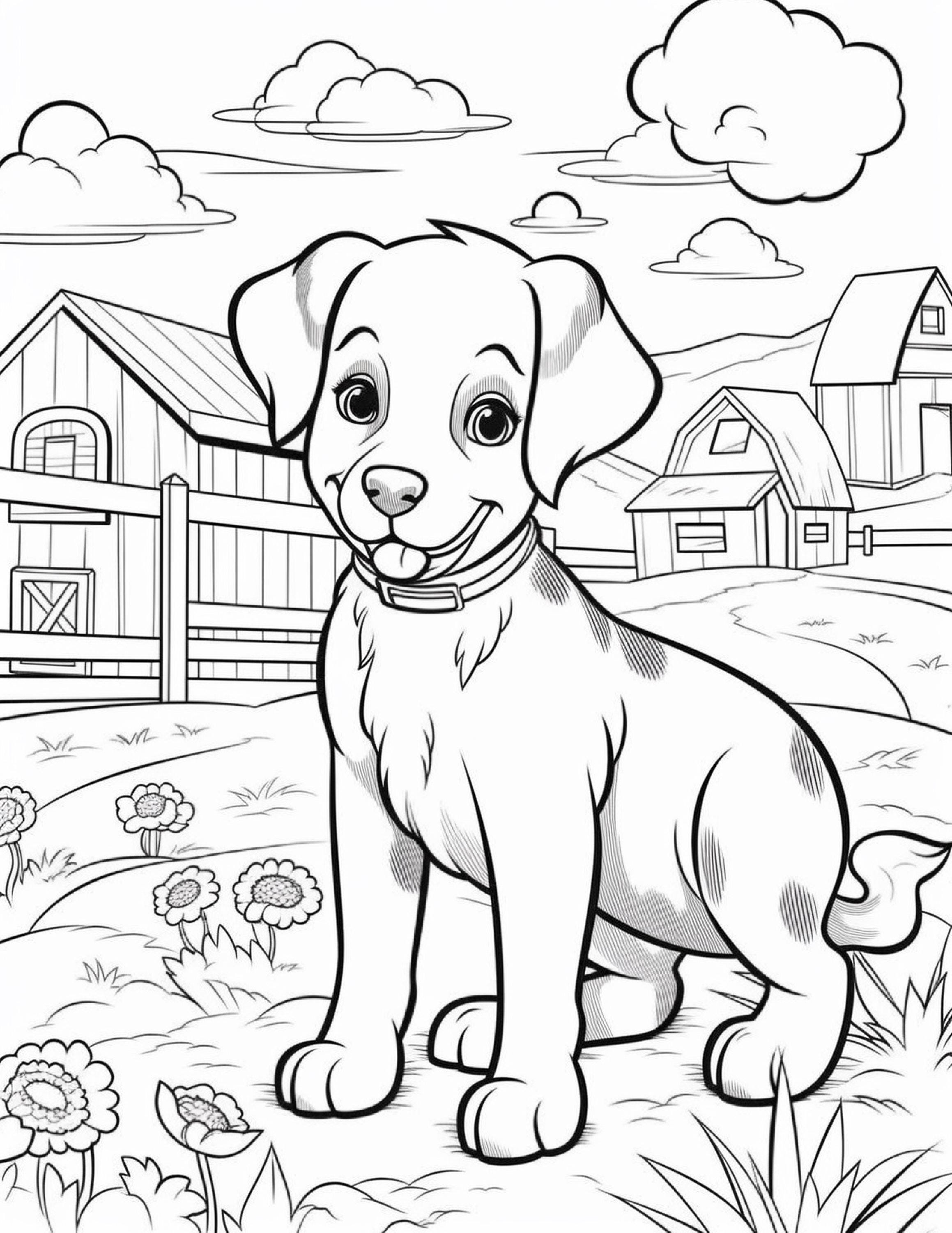 Cute Farm Animals - #81-85 - Coloring Pages (5 Pages) - Etsy