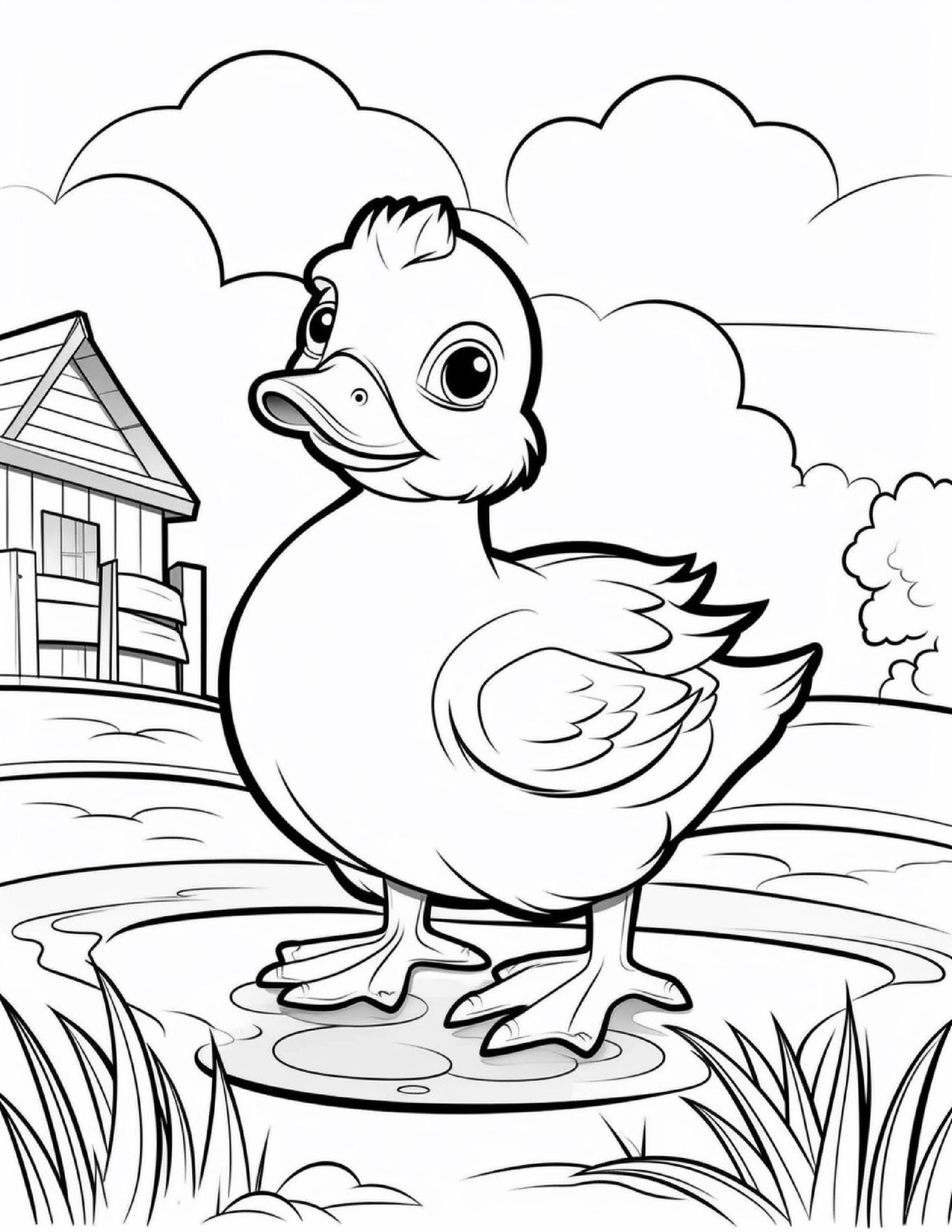Cute Farm Animals - #61-65 - Coloring Pages (5 Pages) - Etsy