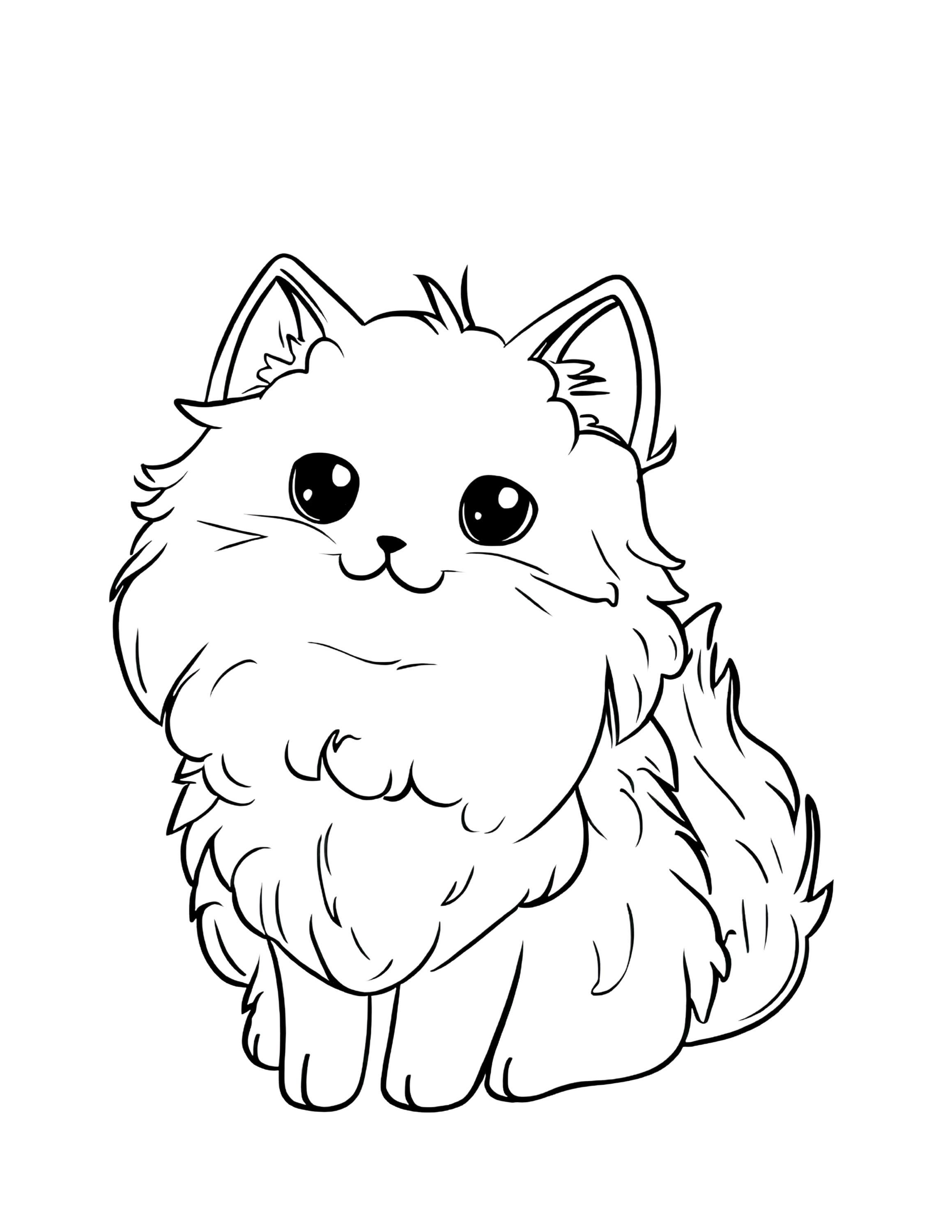 Adorable Cats - #6-10 - Coloring Pages (5 Pages) - Etsy
