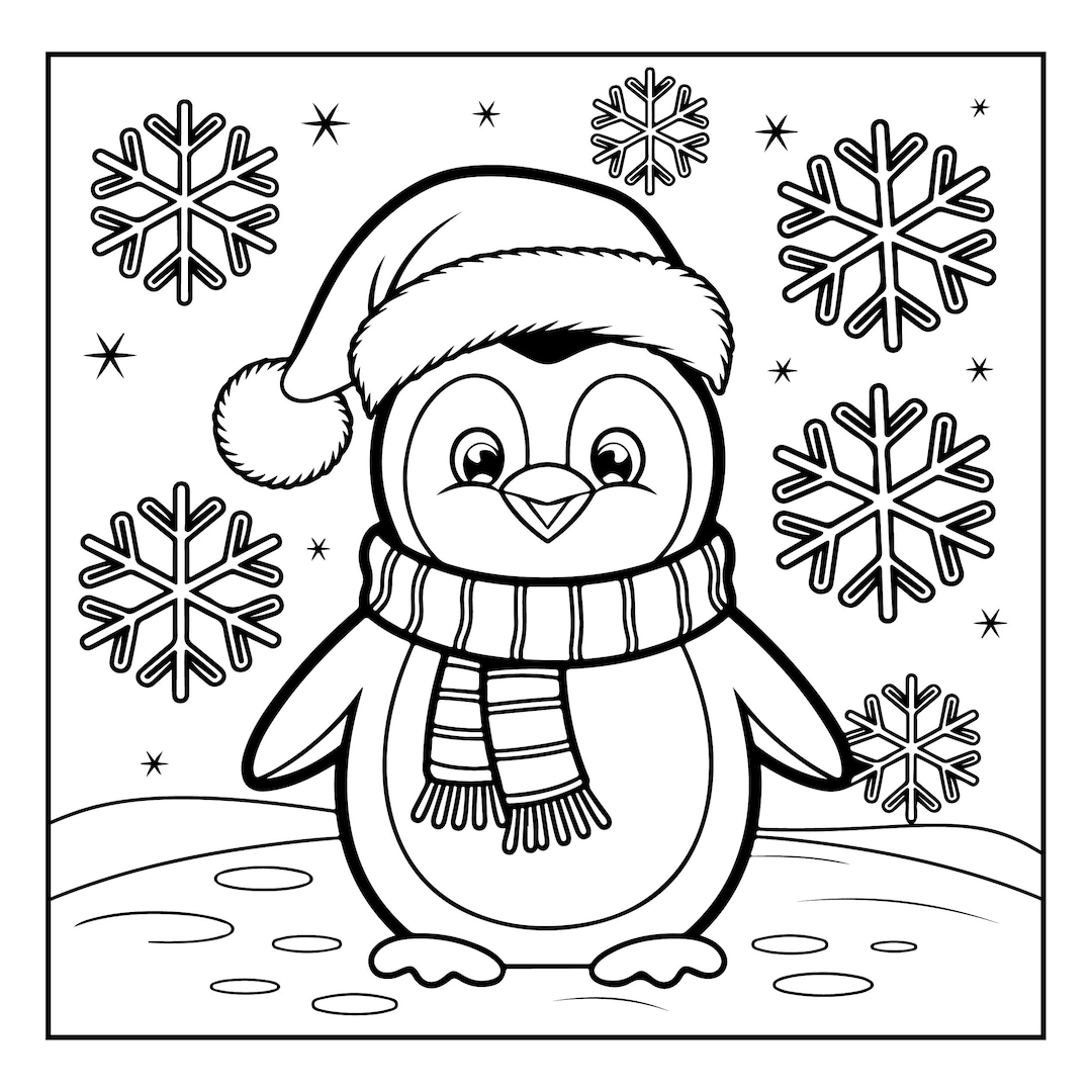 Bold & Easy - Cozy Christmas - #11-15 - Coloring Pages (5 Pages) - Etsy