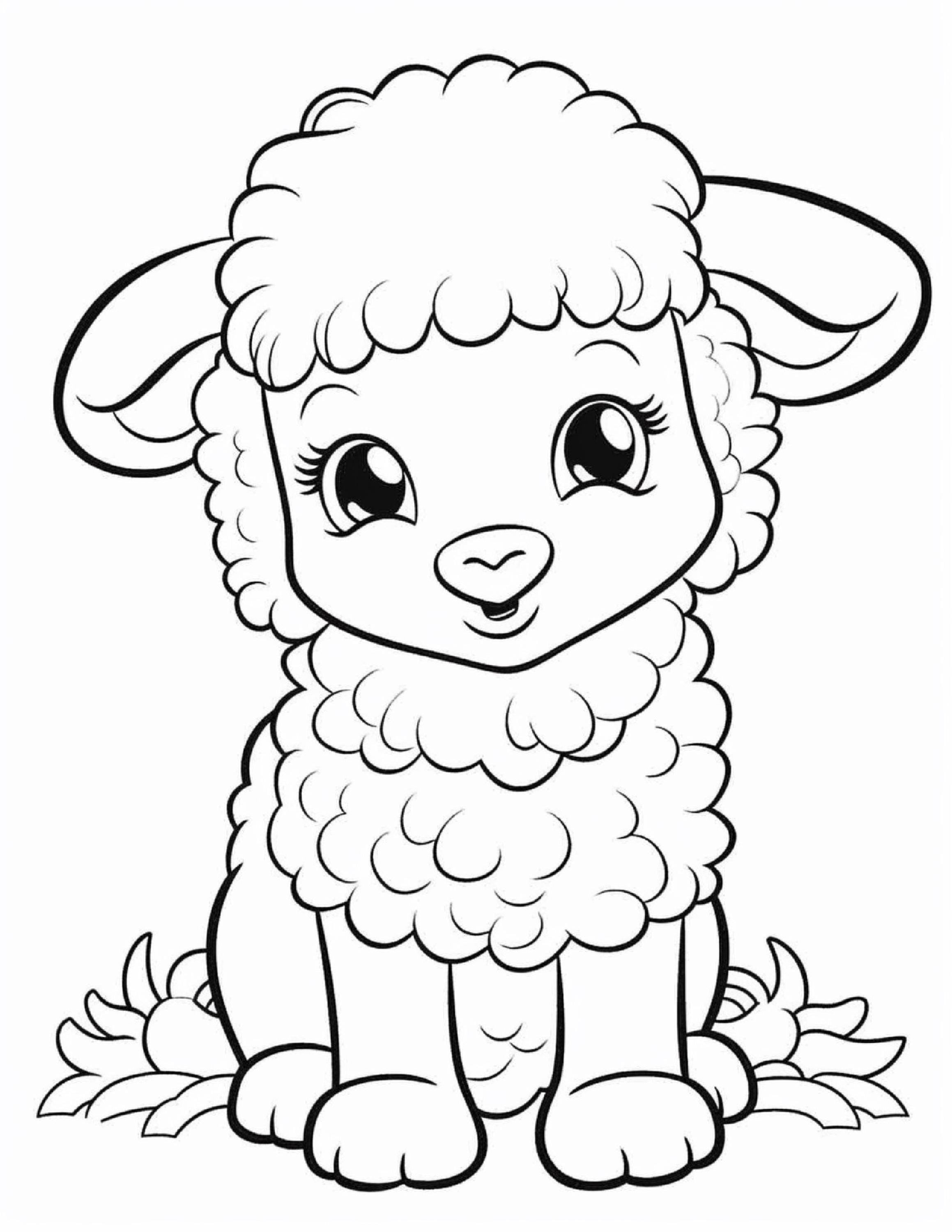 Cute Farm Animals - #26-30 - Coloring Pages (5 Pages) - Etsy