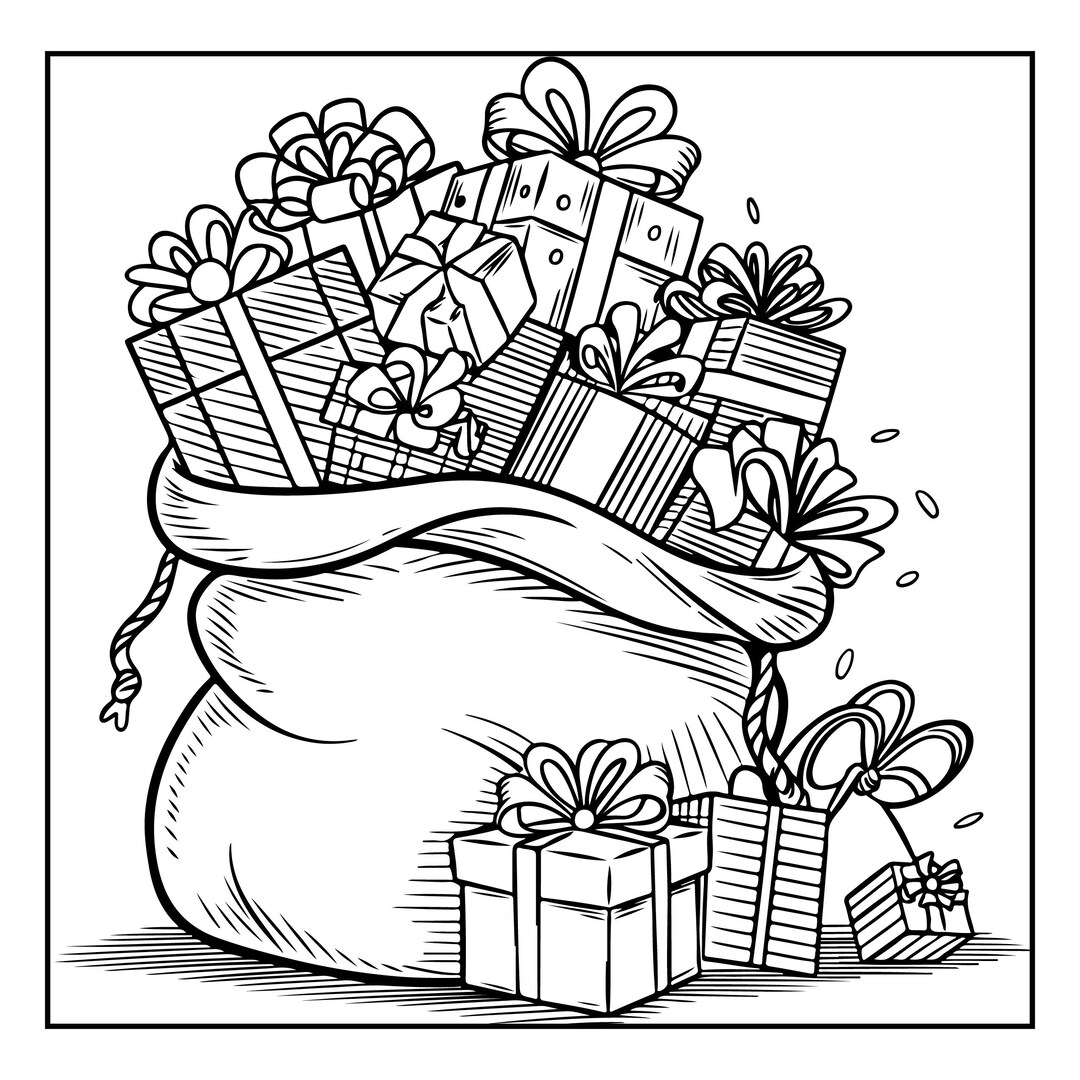 Bold & Easy - Cozy Christmas - #36-40 - Coloring Pages (5 Pages) - Etsy