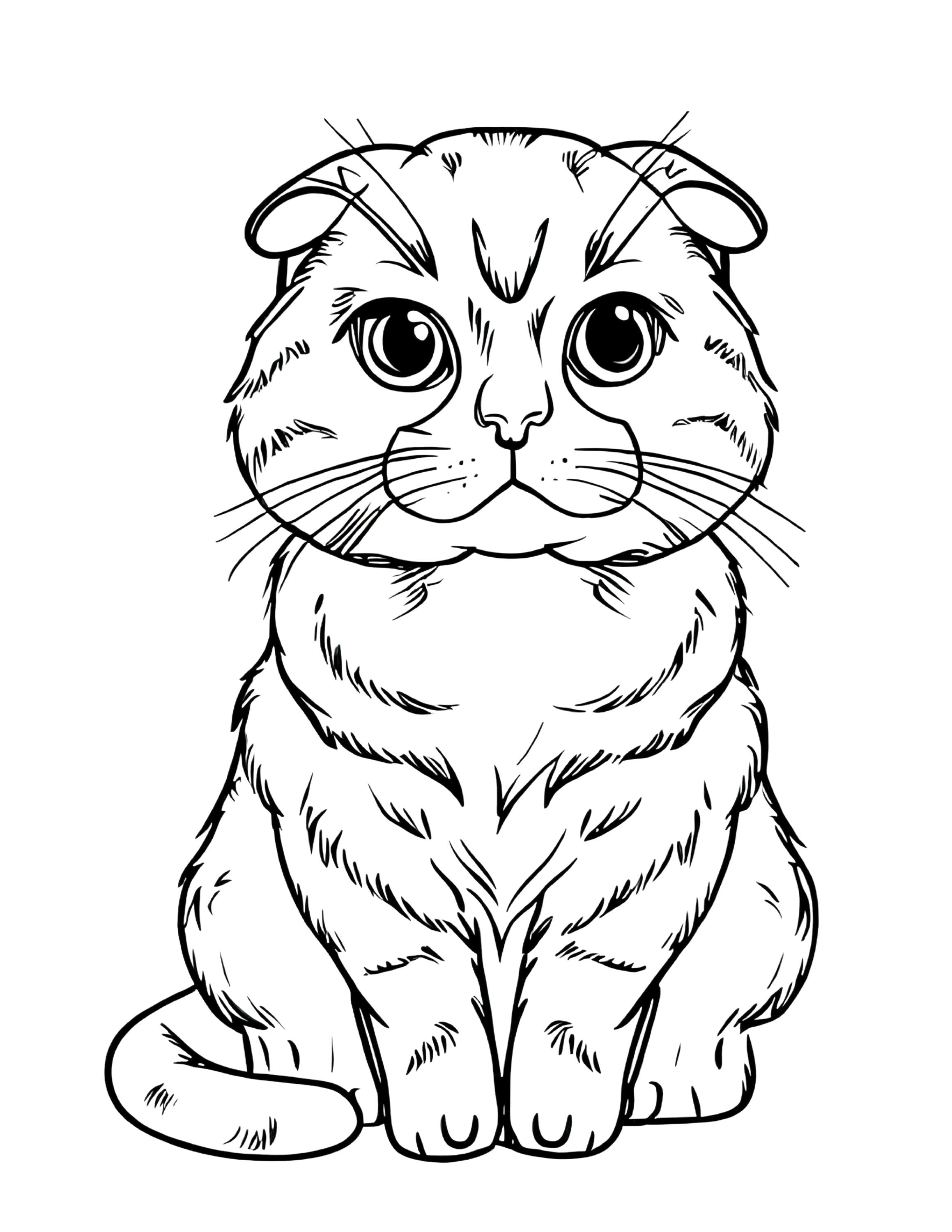 Adorable Cats - #16-20 - Coloring Pages (5 Pages) - Etsy