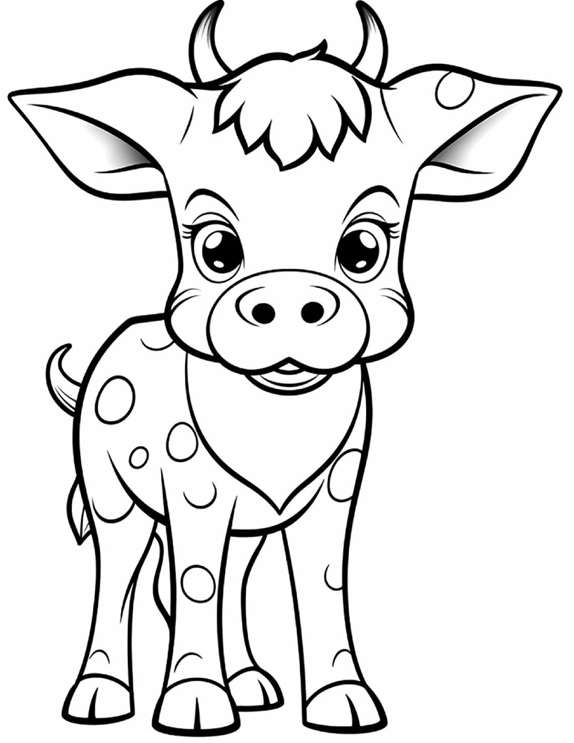 Cute Farm Animals - #26-30 - Coloring Pages (5 Pages) - Etsy