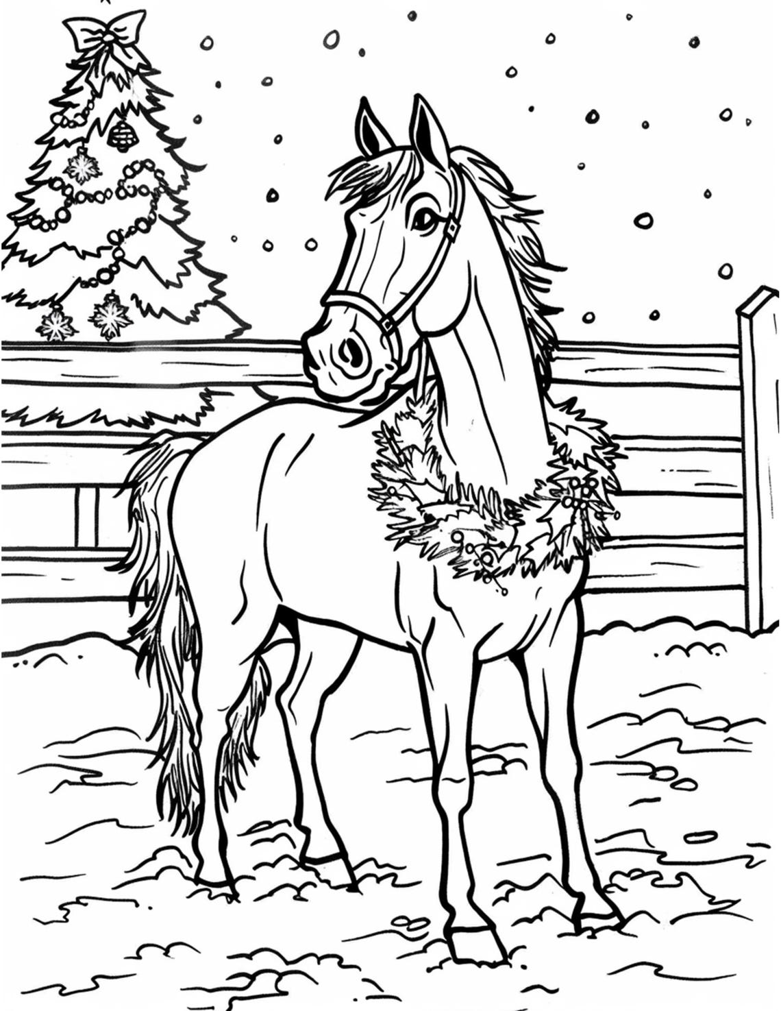 Country Christmas - #16-20 - Coloring Pages (5 Pages) - Etsy