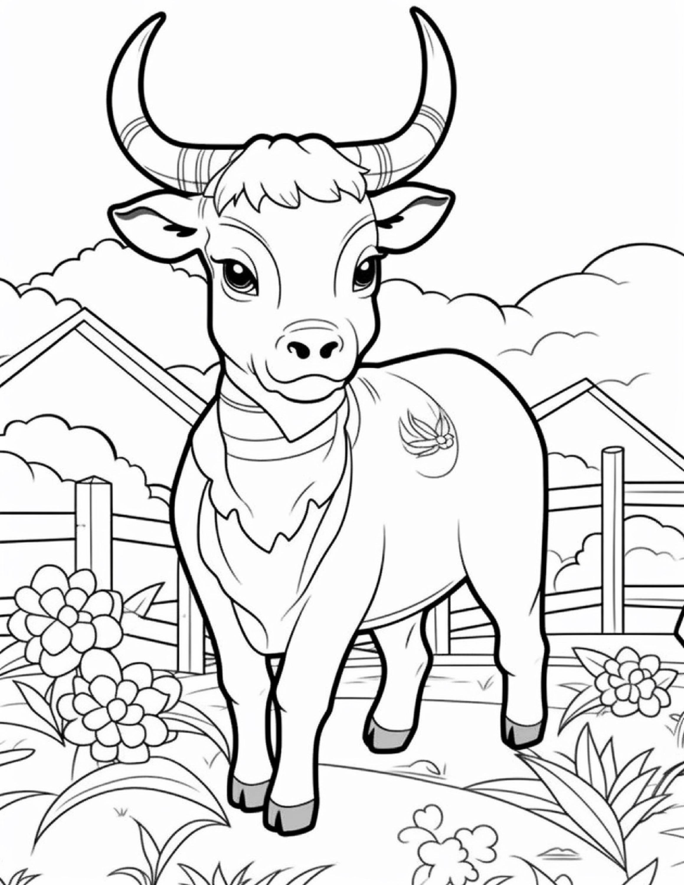 Cute Farm Animals - #16-20 - Coloring Pages (5 Pages) - Etsy