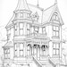 Victorian Houses - #16-20 - Coloring Pages (5 Pages) - Etsy