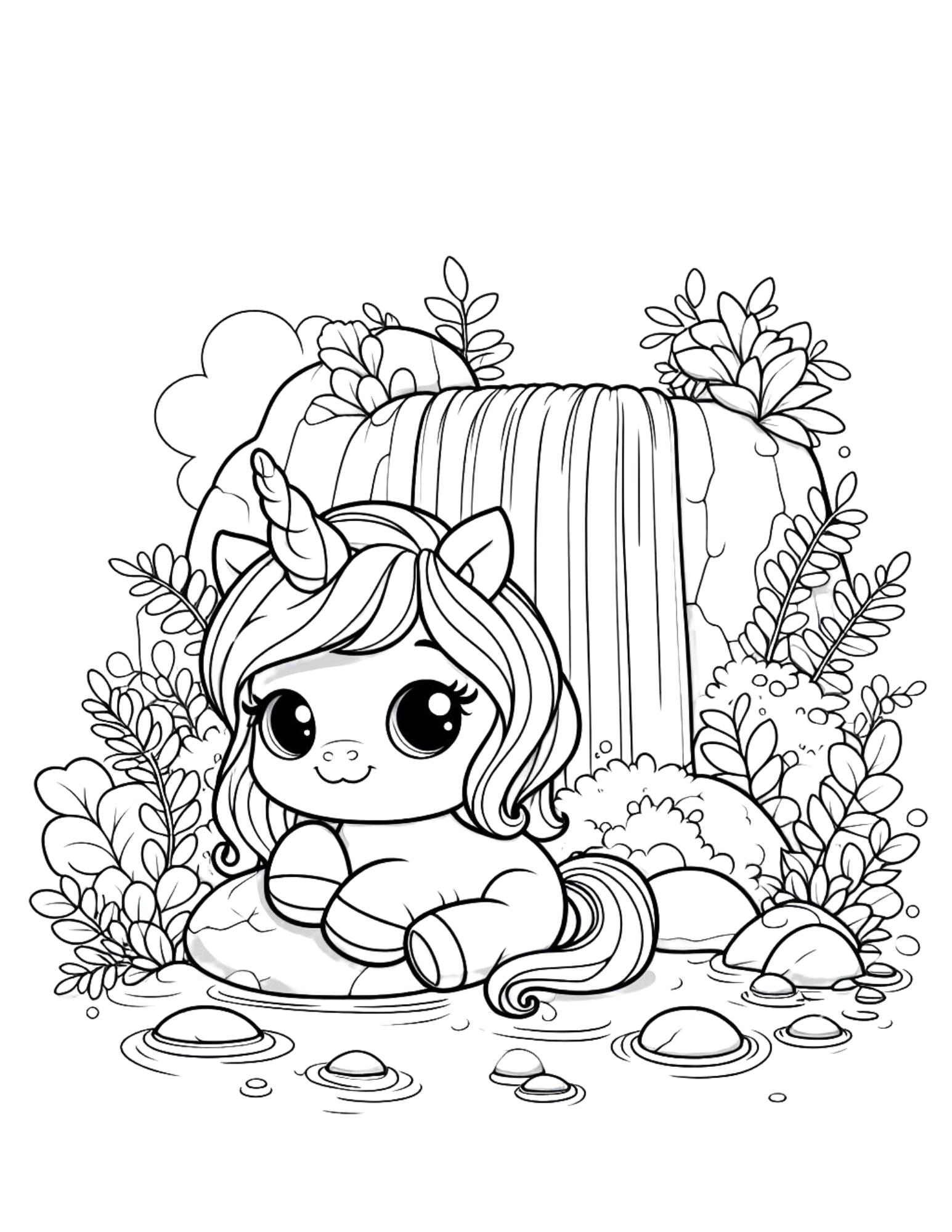 Adorable Baby Unicorns - #26-30 - Coloring Pages (5 Pages) - Etsy