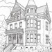 Victorian Houses - #21-25 - Coloring Pages (5 Pages) - Etsy