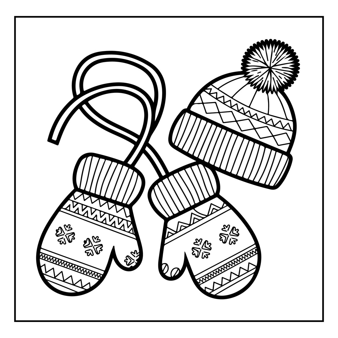 Bold & Easy - Cozy Christmas - #41-45 - Coloring Pages (5 Pages) - Etsy