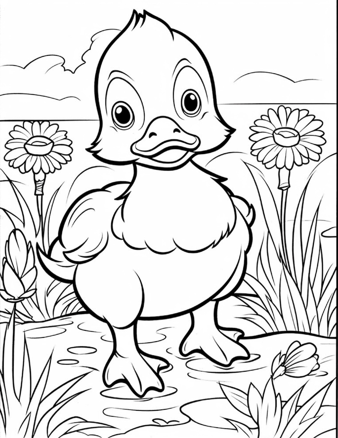Cute Farm Animals - #86-90 - Coloring Pages (5 Pages) - Etsy
