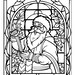 Stained Glass - Santa Claus - #1-5 - Coloring Pages (5 Pages) - Etsy