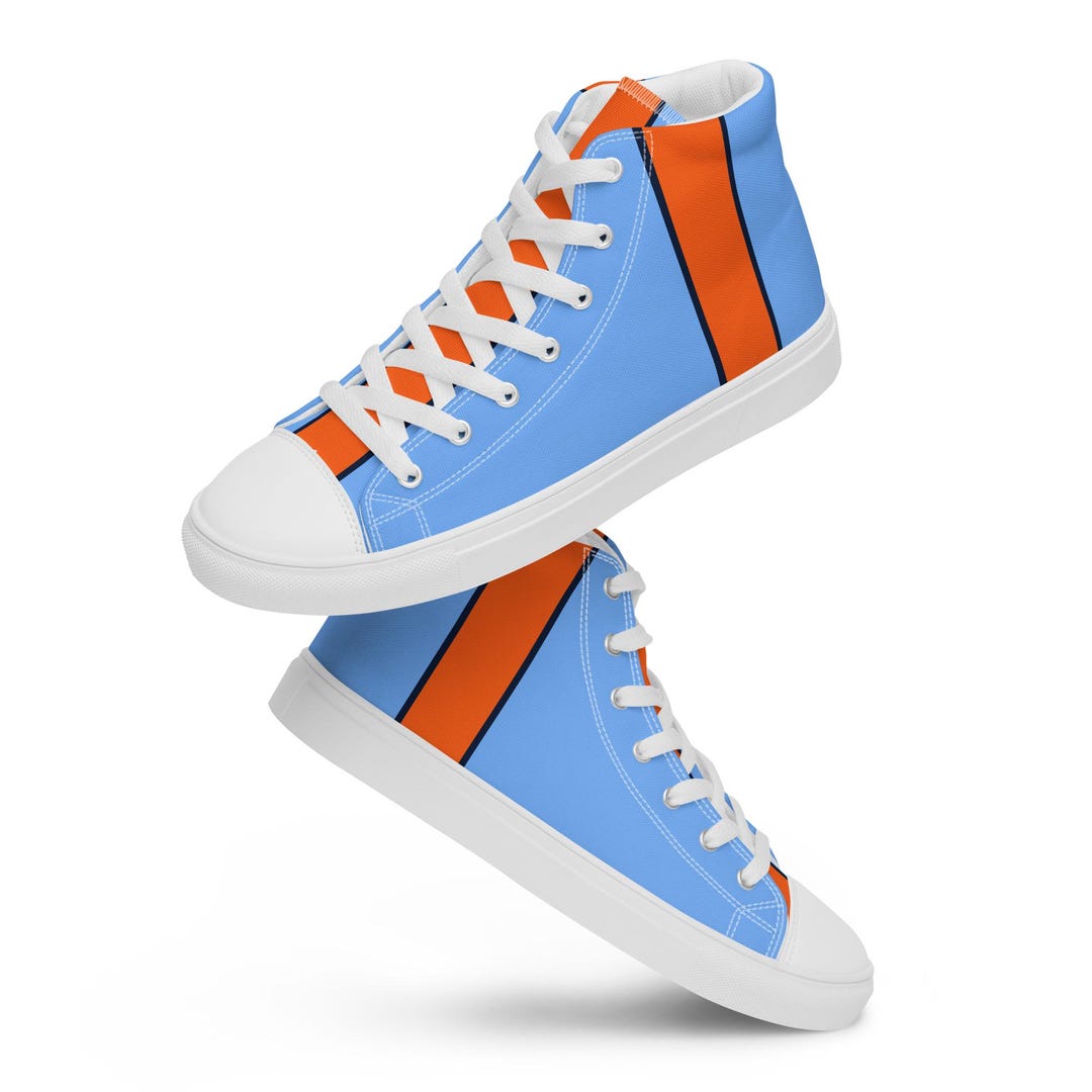 Gulf Racing Retro Series - 1 - Men’s High Top Canvas Shoes - Etsy