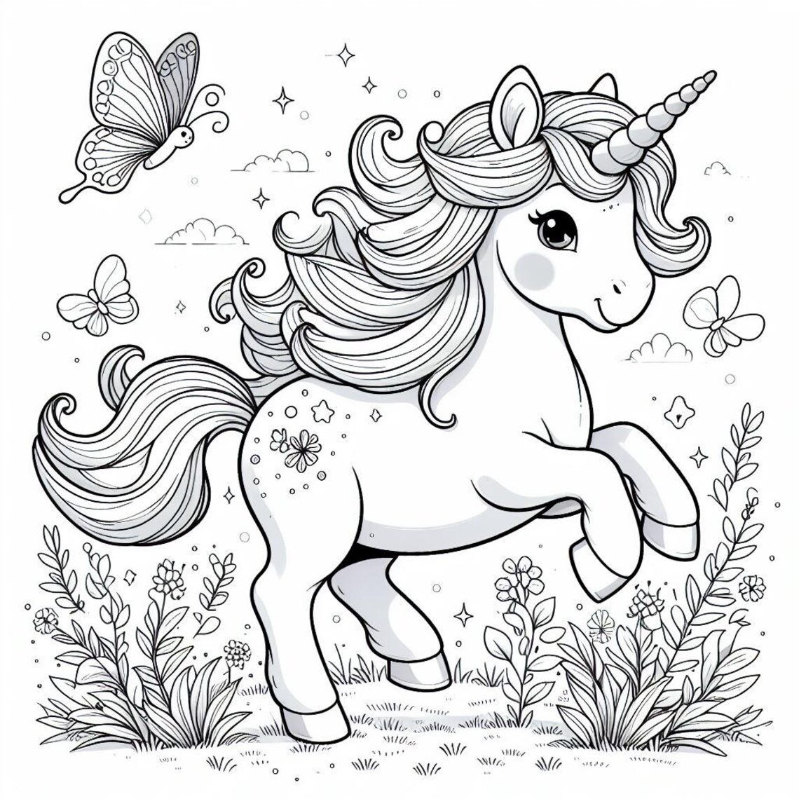 Enchanted Unicorns - #26-30 - Coloring Pages (5 Pages) - Etsy