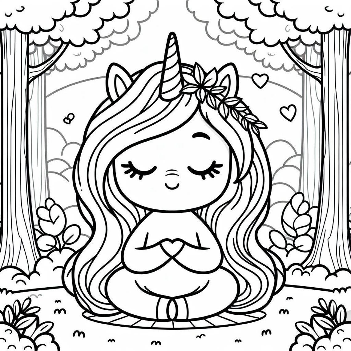 Enchanted Unicorns - #16-20 - Coloring Pages (5 Pages) - Etsy
