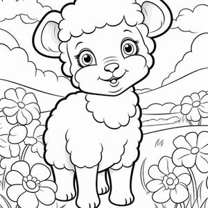 Cute Farm Animals - #11-15 - Coloring Pages (5 Pages) - Etsy