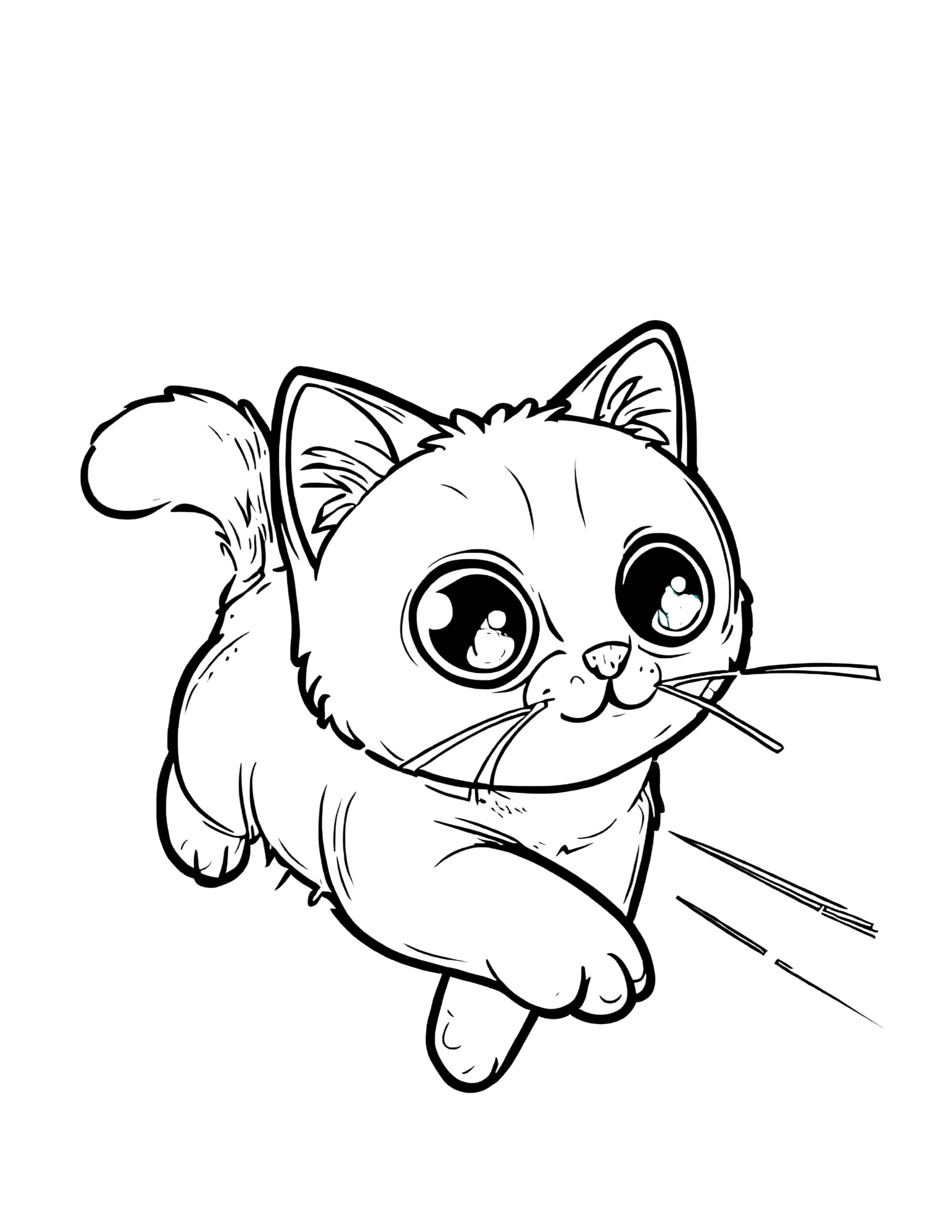 Adorable Cats - #6-10 - Coloring Pages (5 Pages) - Etsy