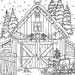 Country Christmas - #6-10 - Coloring Pages (5 Pages) - Etsy