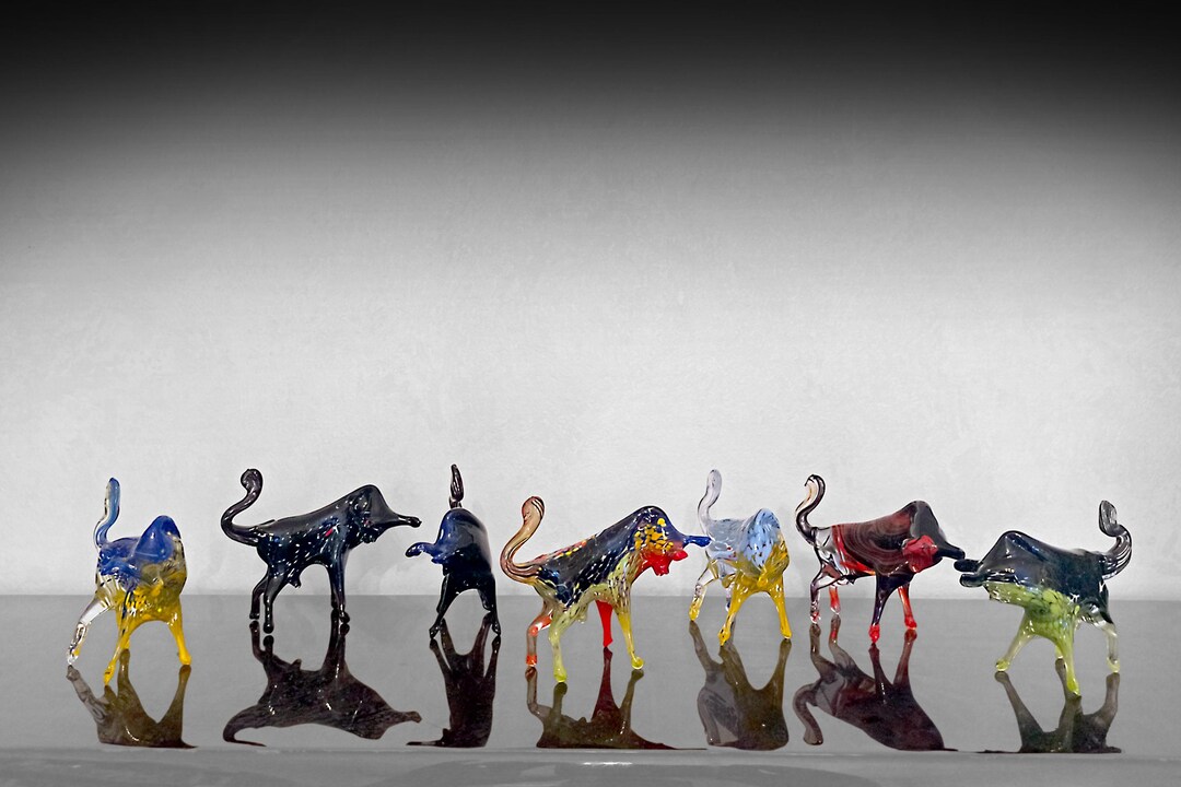 Bulls, Glass Sculptures Hand Made in Murano Island With the Most ...
