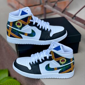 CUSTOM HAND PAINTED Air Jordan 1 Mid, Personalized AF1 Shoes ...