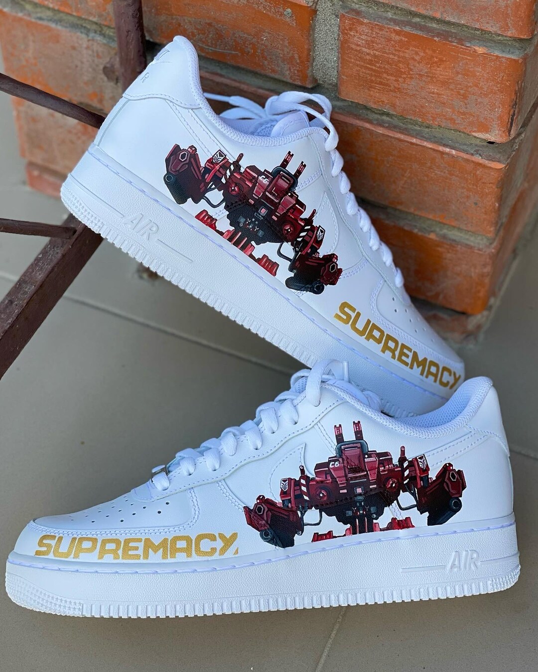 Hand-painted Robot Air Force 1 Sneakers: Custom AF1 Shoes - Etsy