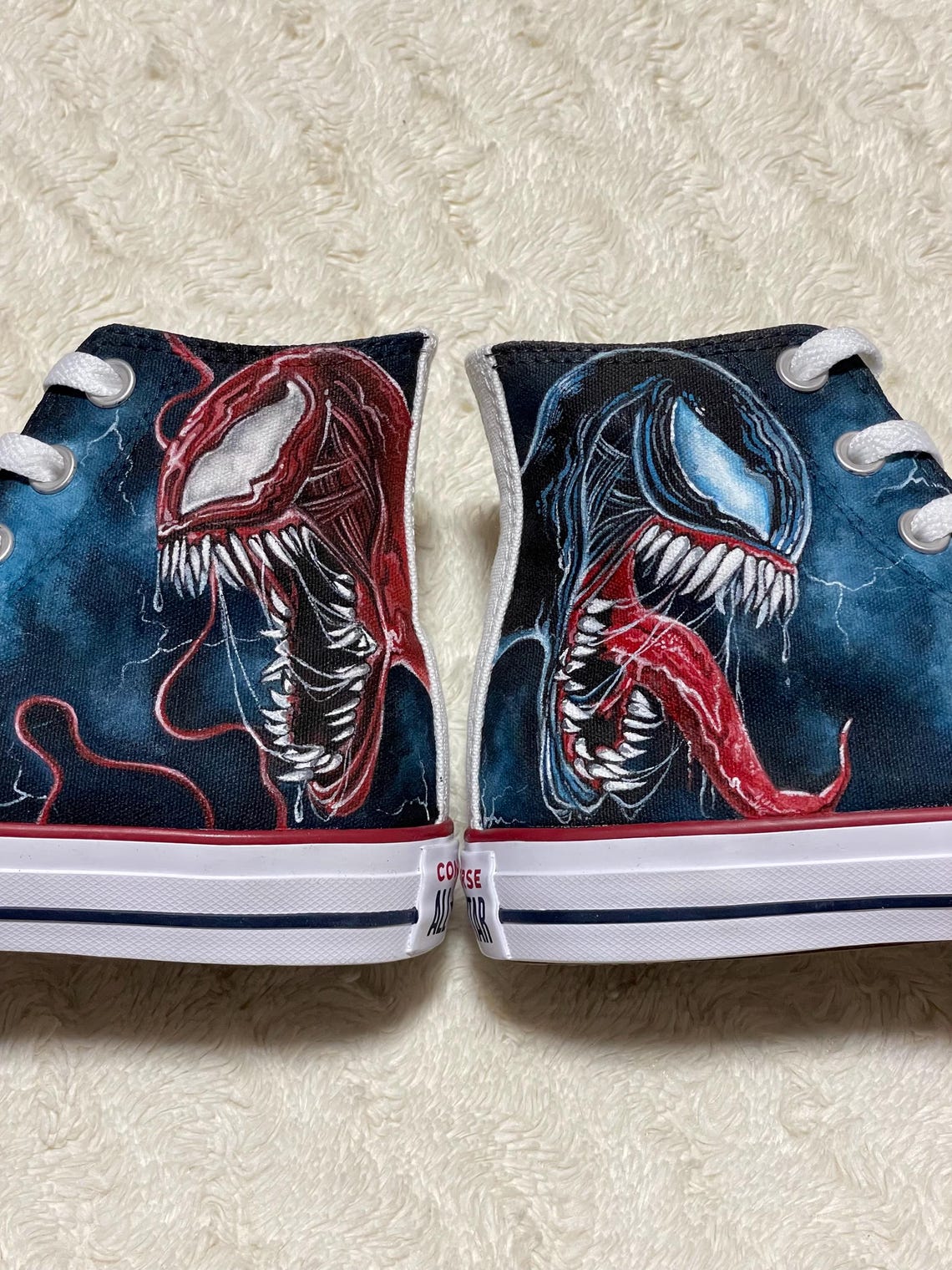 Hand-painted Venom Converse Chuck Taylor All Star High - Custom ...