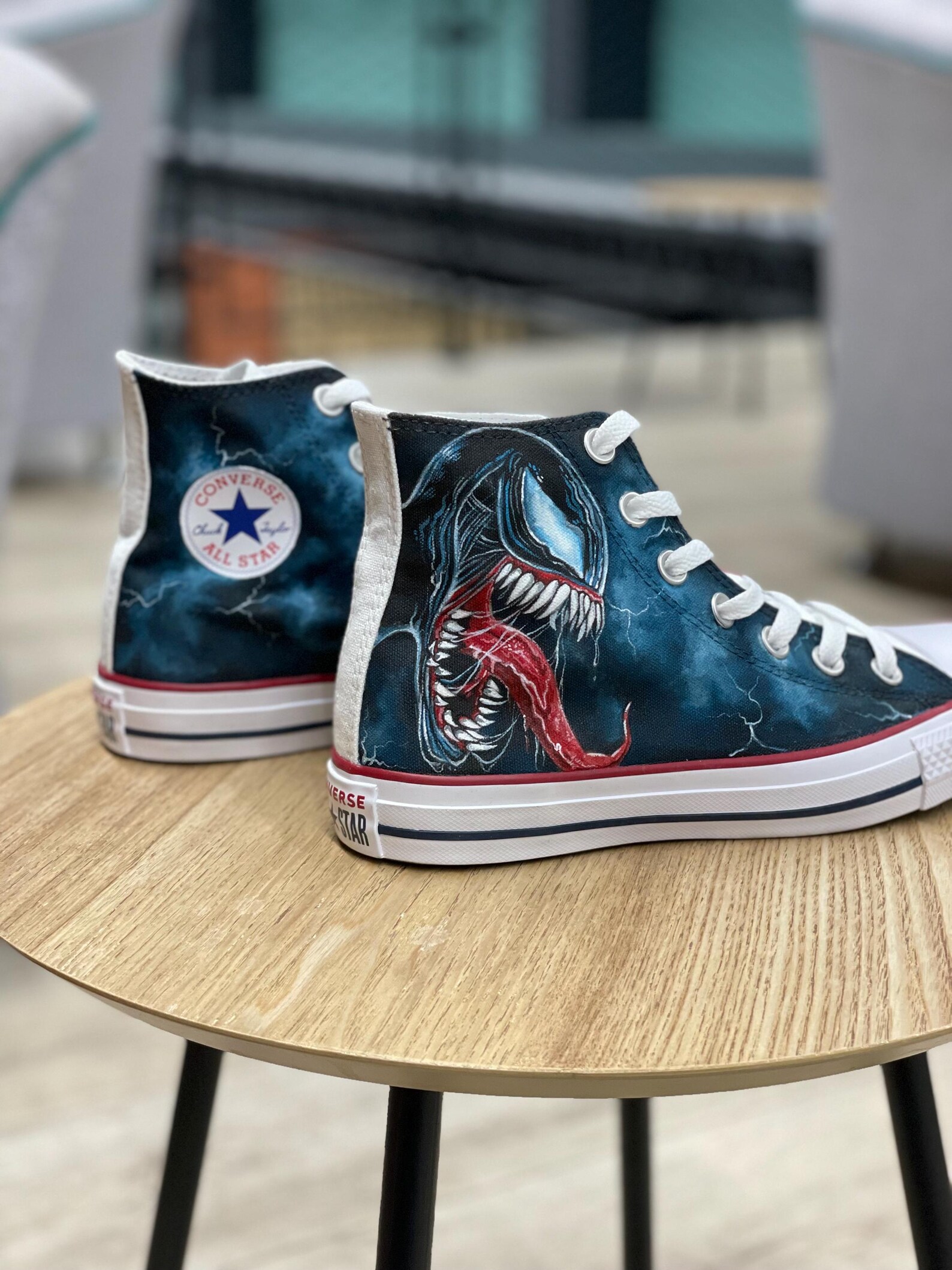 Hand-painted Venom Converse Chuck Taylor All Star High - Custom ...