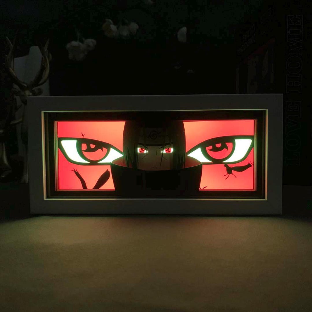NEW Anime Naruto Itachi LED Light Box Acrylic Anime Art Naruto Itachi ...