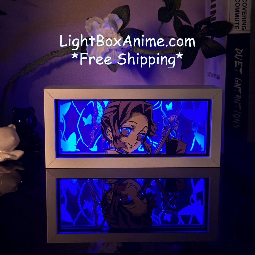 Demon Slayer Shinobu Kochou Light Box Figure - Demon Slayer 3D Shadow ...