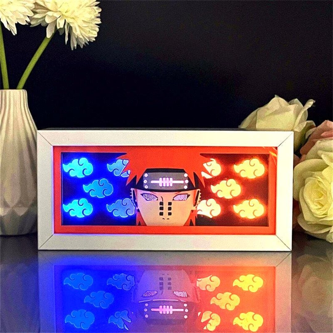 Pain Lightbox Naruto Two-tone LED Anime Lamp Naruto Night Light 3D ...