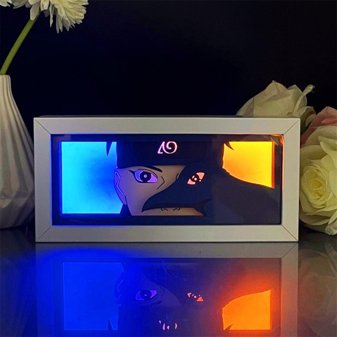 Shisui Light Box Two-tone LED Anime Lamp Naruto Night Light 3D Shadow ...