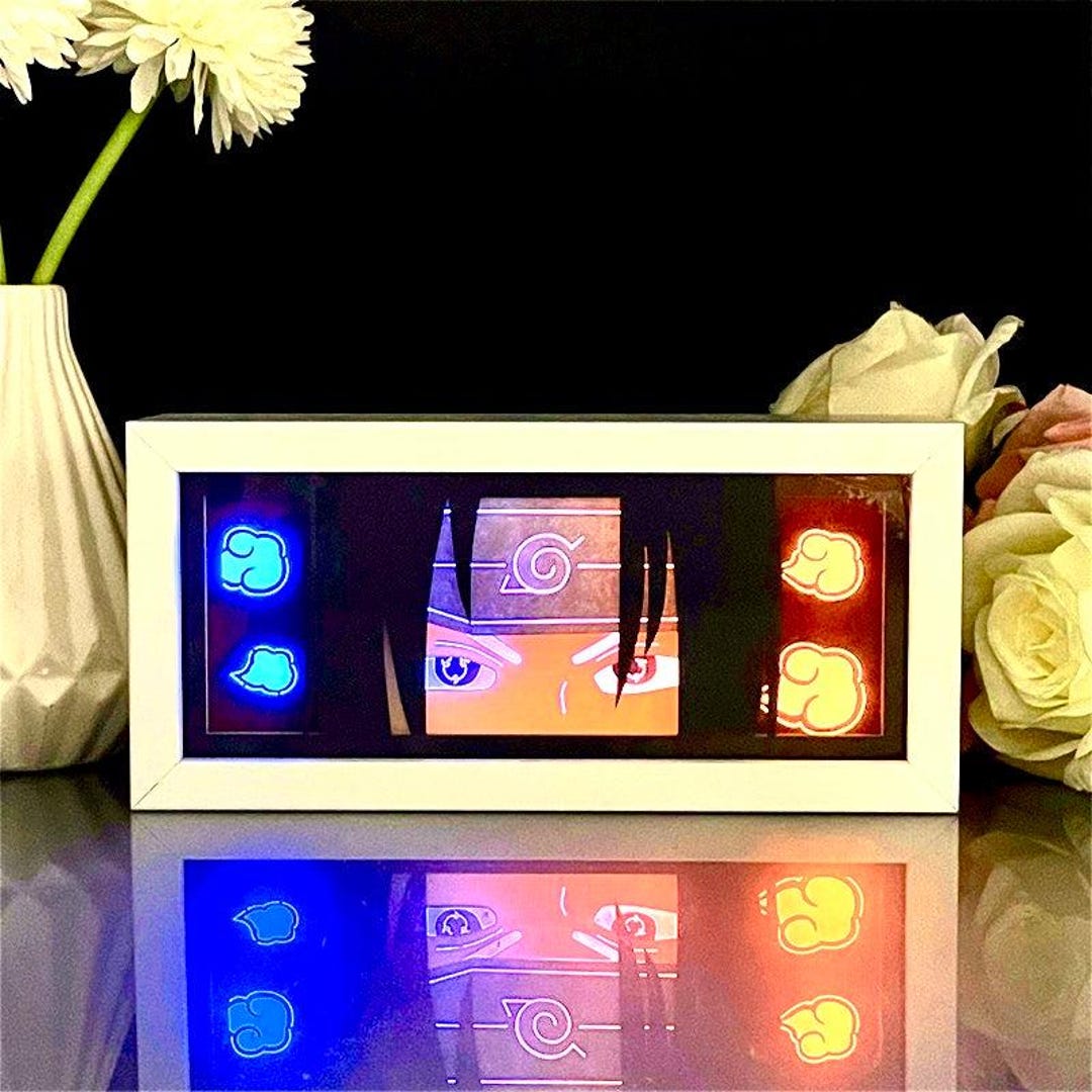Itachi Light Box Two-tone LED Anime Lamp Naruto Night Light 3D Shadow ...