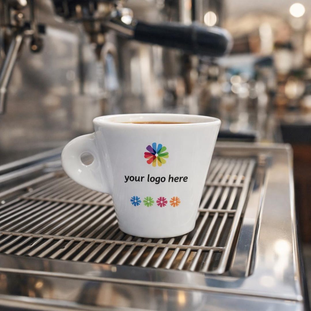 Custom Logo Italian Espresso Cup – Vomero Style Porcelain Coffee Mug - Etsy