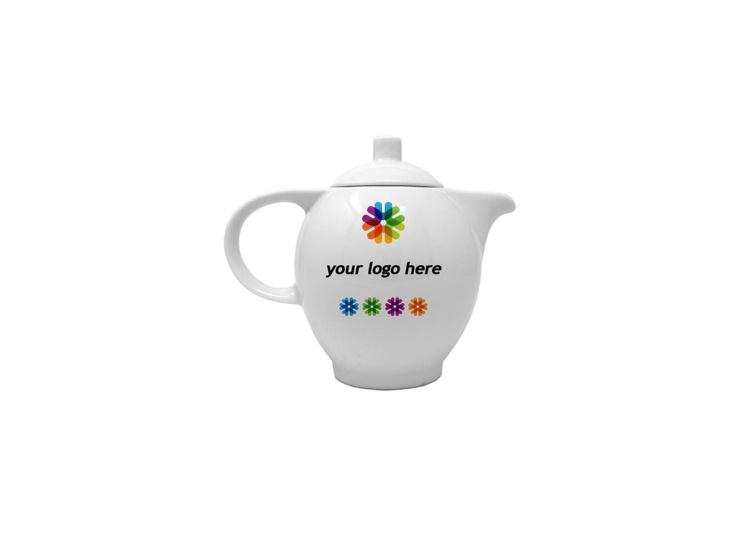 Personalized Breakfast White Teapot - Ceramic Tea Kettle for Herbal ...