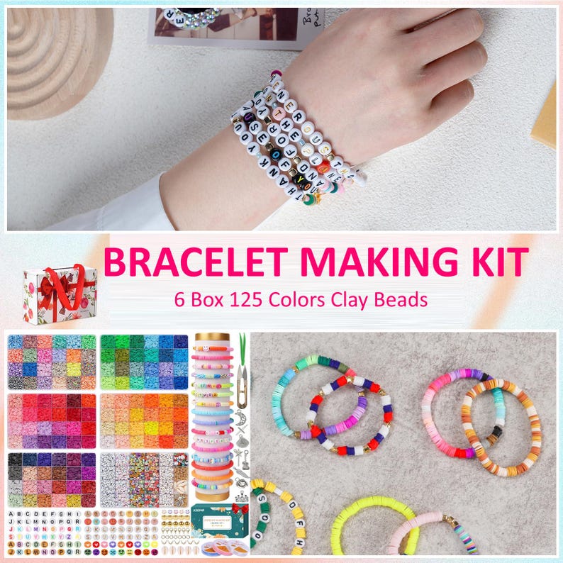 Bracelet Making Kit | Craft Kits for Adults, Beaded Bracelets, 6 Box ...