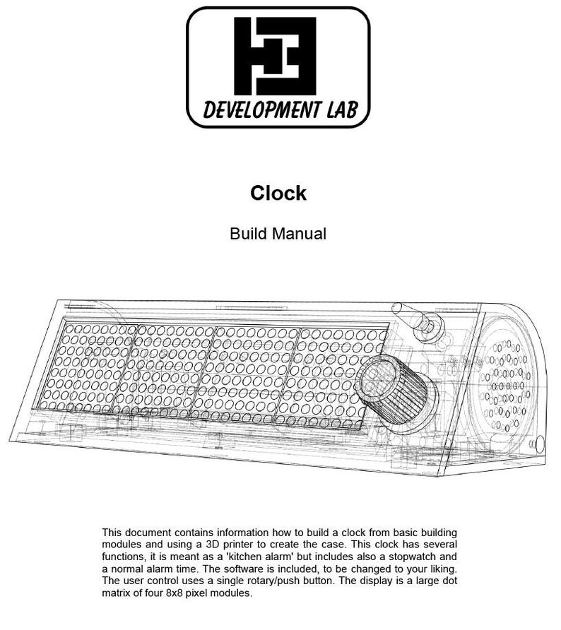 Clock 3d-print Zelfbouw DIY Electronics - Etsy