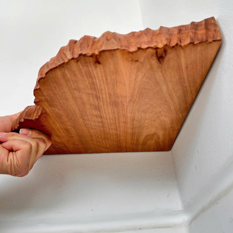Floating Shelves Corner Wall Shelf Solid Wood Wall Mount Bookshelf ...