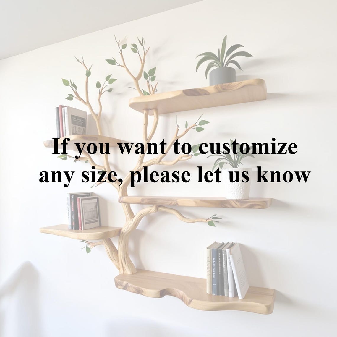 Floating Tree Branch Bookshelves Wall Mounted Driftwood Branch ...