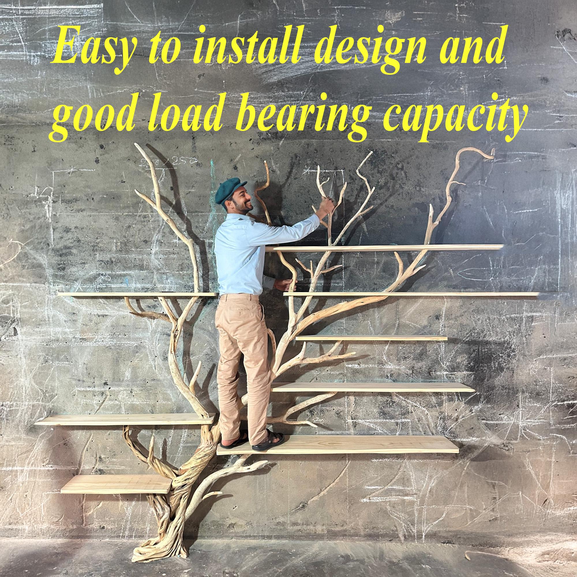 Corner Tree Branch Bookshelf Decor on Wall Mount Floating Book Shelf ...