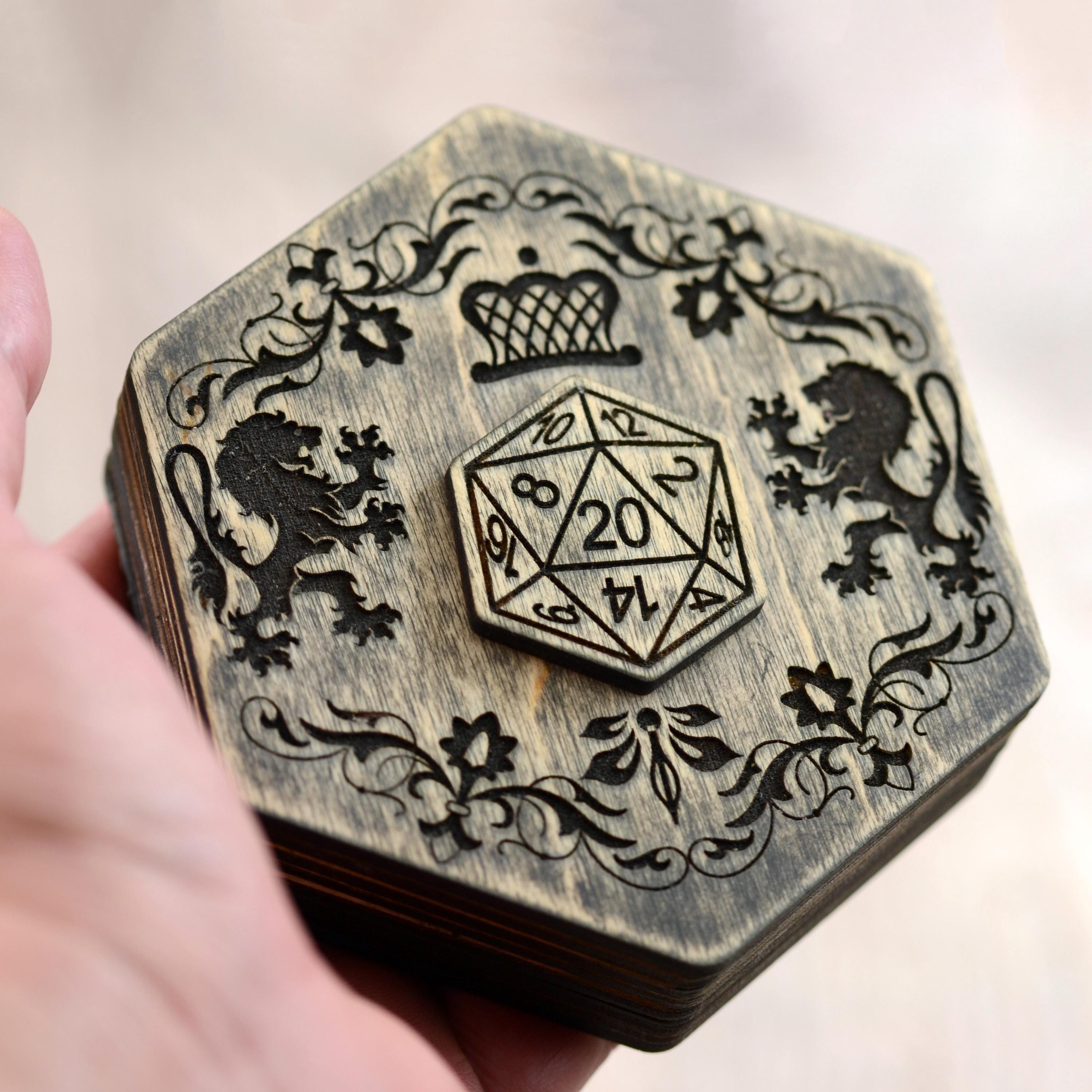RPG Dice Box SVG - Laser Cut Files for Wooden Dice Holder - Fits ...