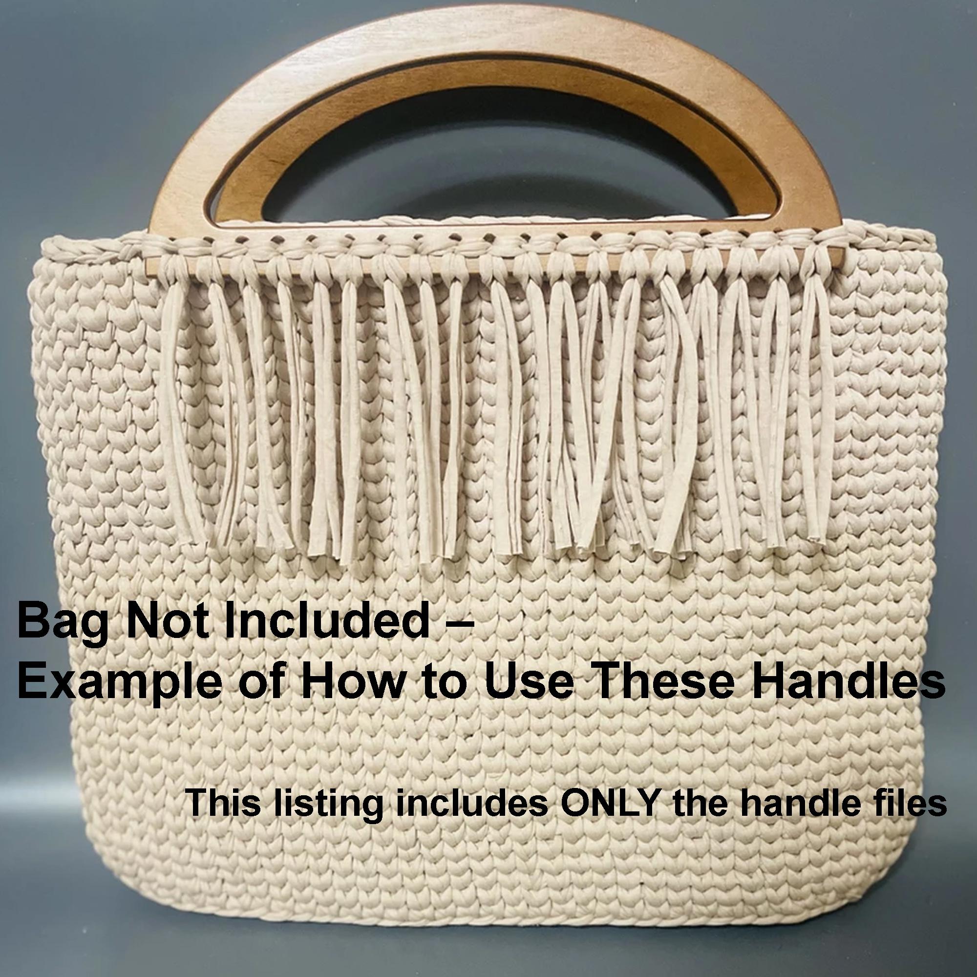 Bag Handles Laser Cut File - Set of 12 Wooden Purse Handles - Tote ...