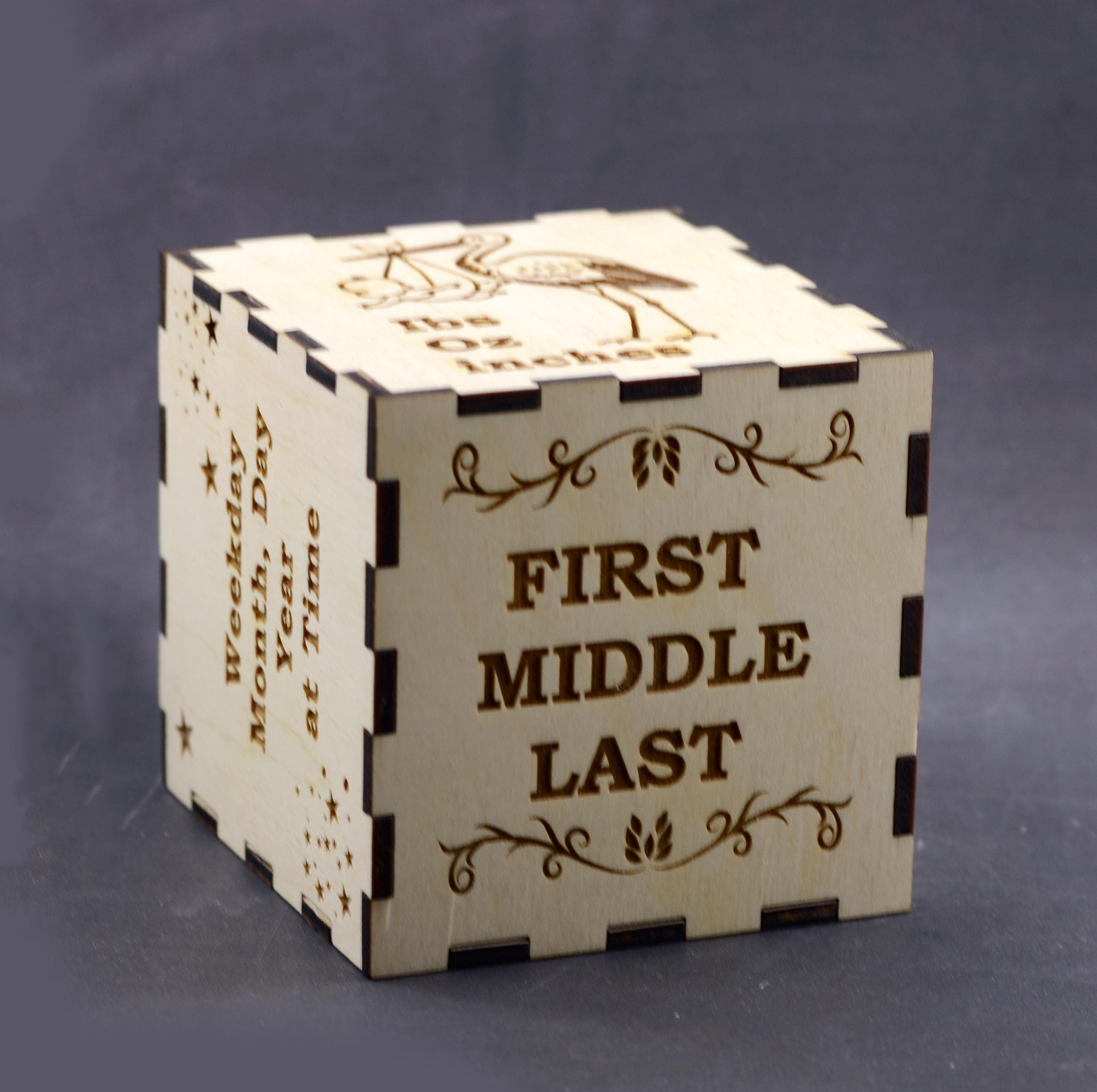 Customizable Baby Block SVG - Personalized Birth Stats Block - Digital ...