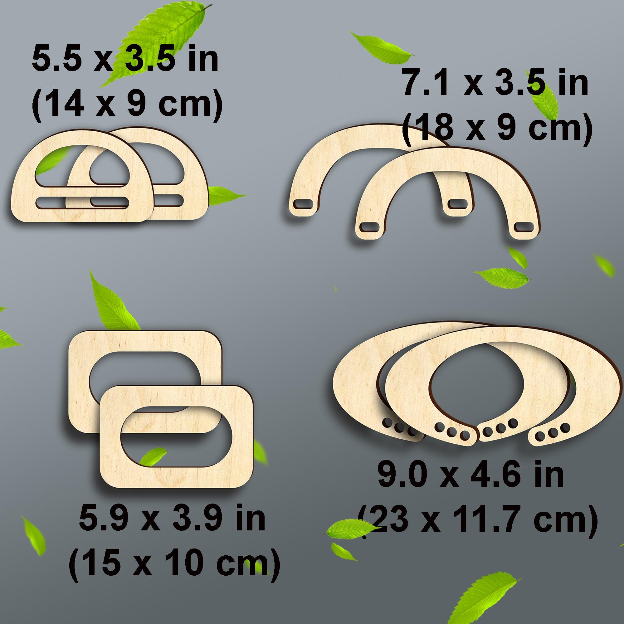 Bag Handles Laser Cut File - Set of 12 Wooden Purse Handles - Tote ...