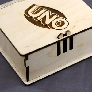 Laser Cut Game Card Box SVG - Fits UNO Size Cards - Digital Wood Box ...