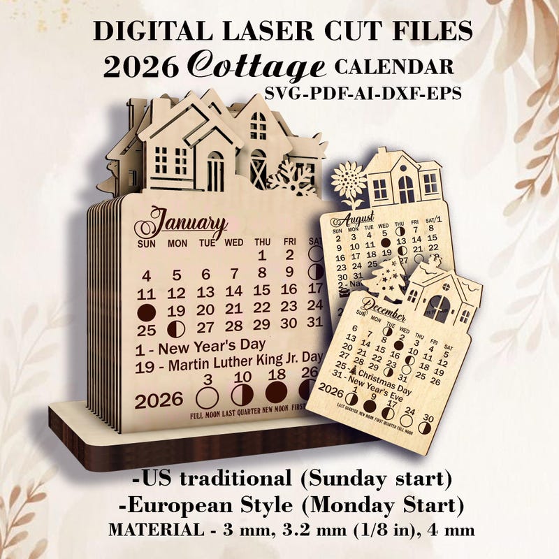 2026 Calendar Tabletop - Etsy