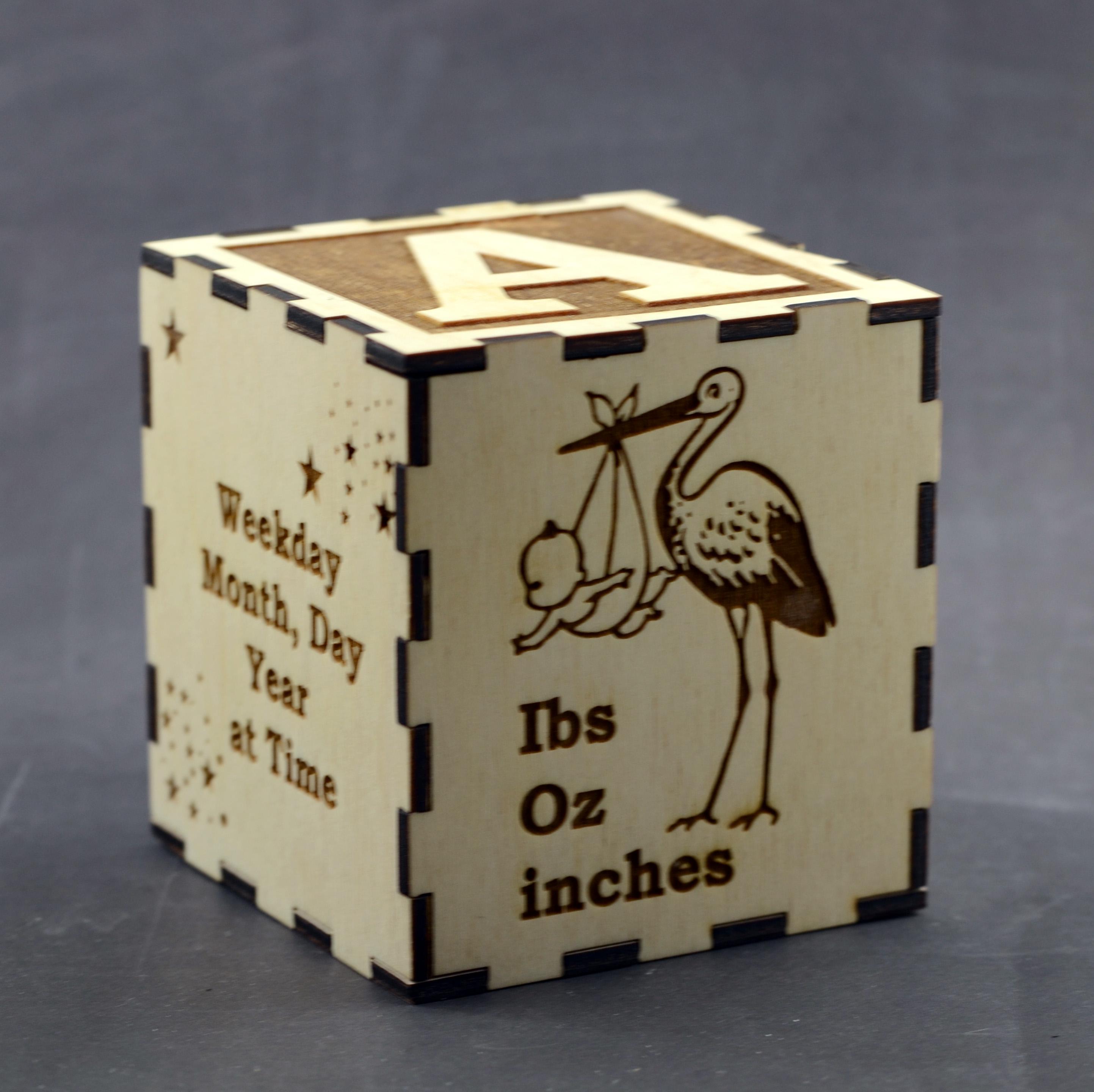 Customizable Baby Block SVG - Personalized Birth Stats Block - Digital ...