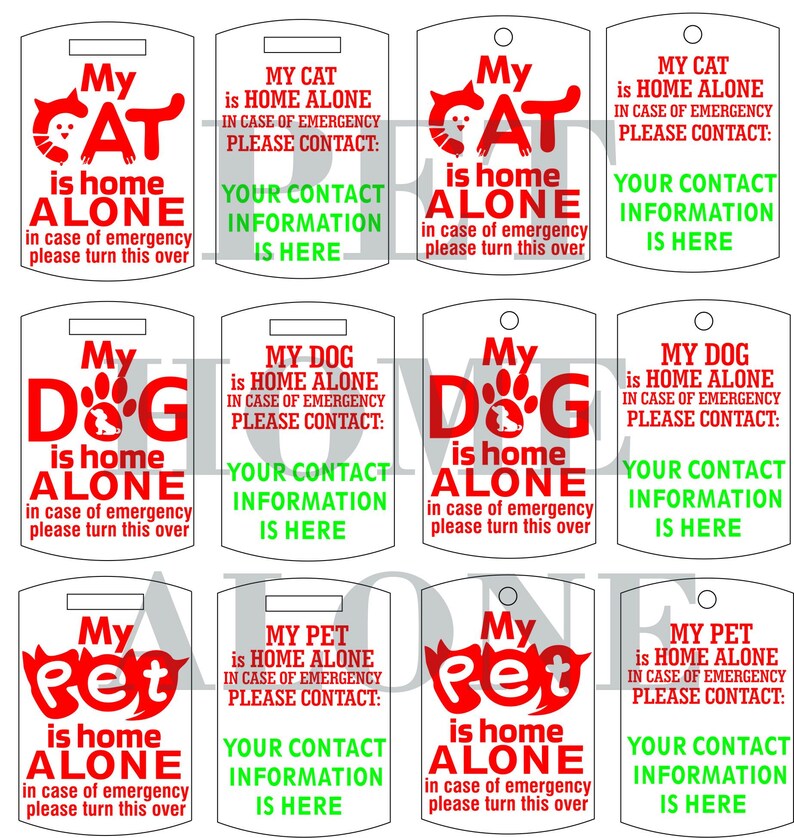 My Pet is Home Alone Keychain SVG - Set of 3 Designs - Laser Cut Files ...