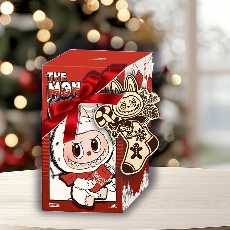 Labubu Christmas Ornaments SVG Set of 5 Festive Designs Merry Labubumas ...