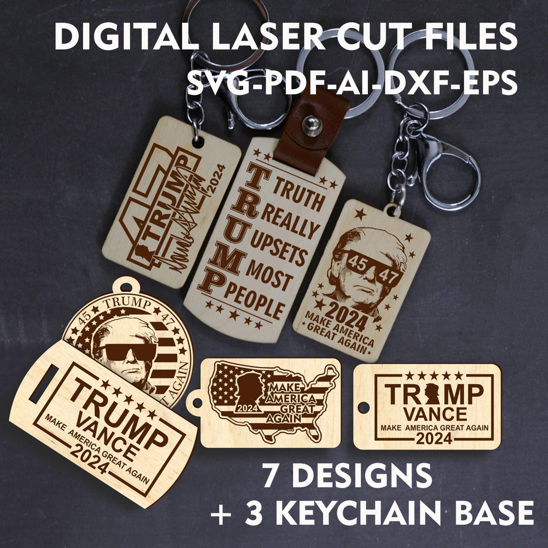 2024 Trump Keychain SVG Patriotic Keychain SVG Republican Key Chain Svg ...